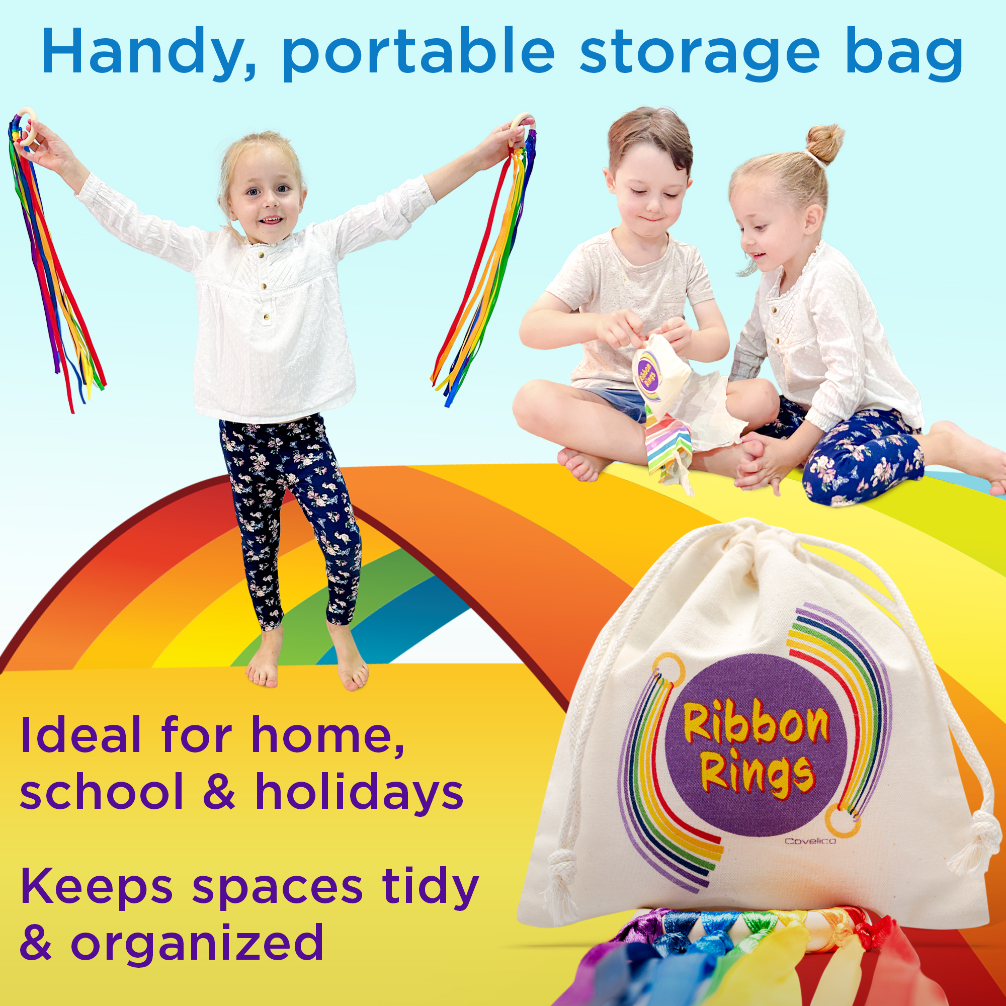 Rainbow Ribbon Toy – Covelico Australia